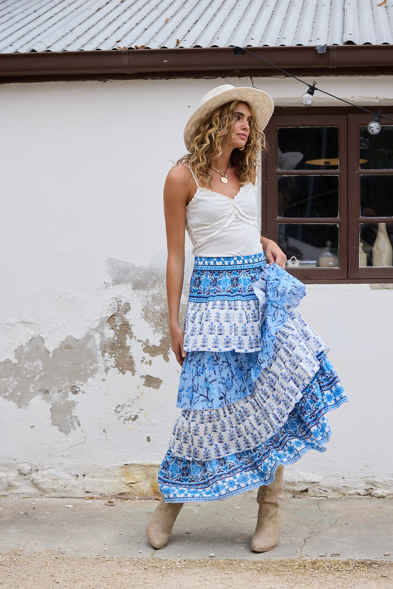 Ariel Maxi Skirt - Blueberry Fields– Oh So Pretty NZ